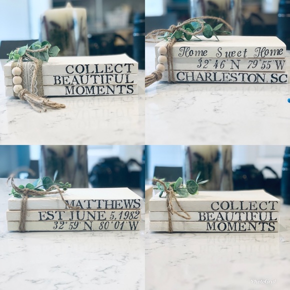 Accents | Custom Stamped Book Stack | Poshmark